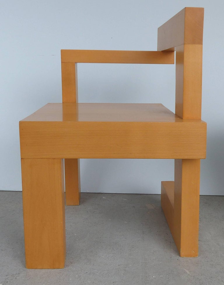 Sculptural Modern Constructivist Chair Custom Made after Gerrit ...