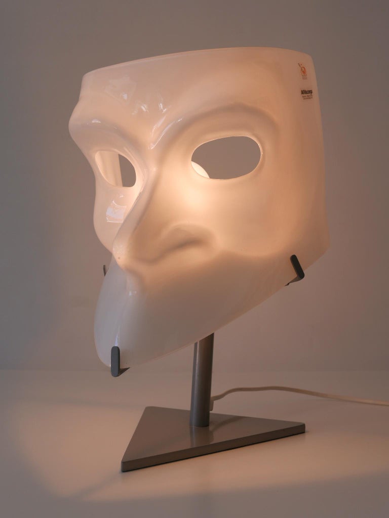 Sculptural Murano Glass Table Lamp 'Mask' by AVMazzega, Italy at 1stDibs