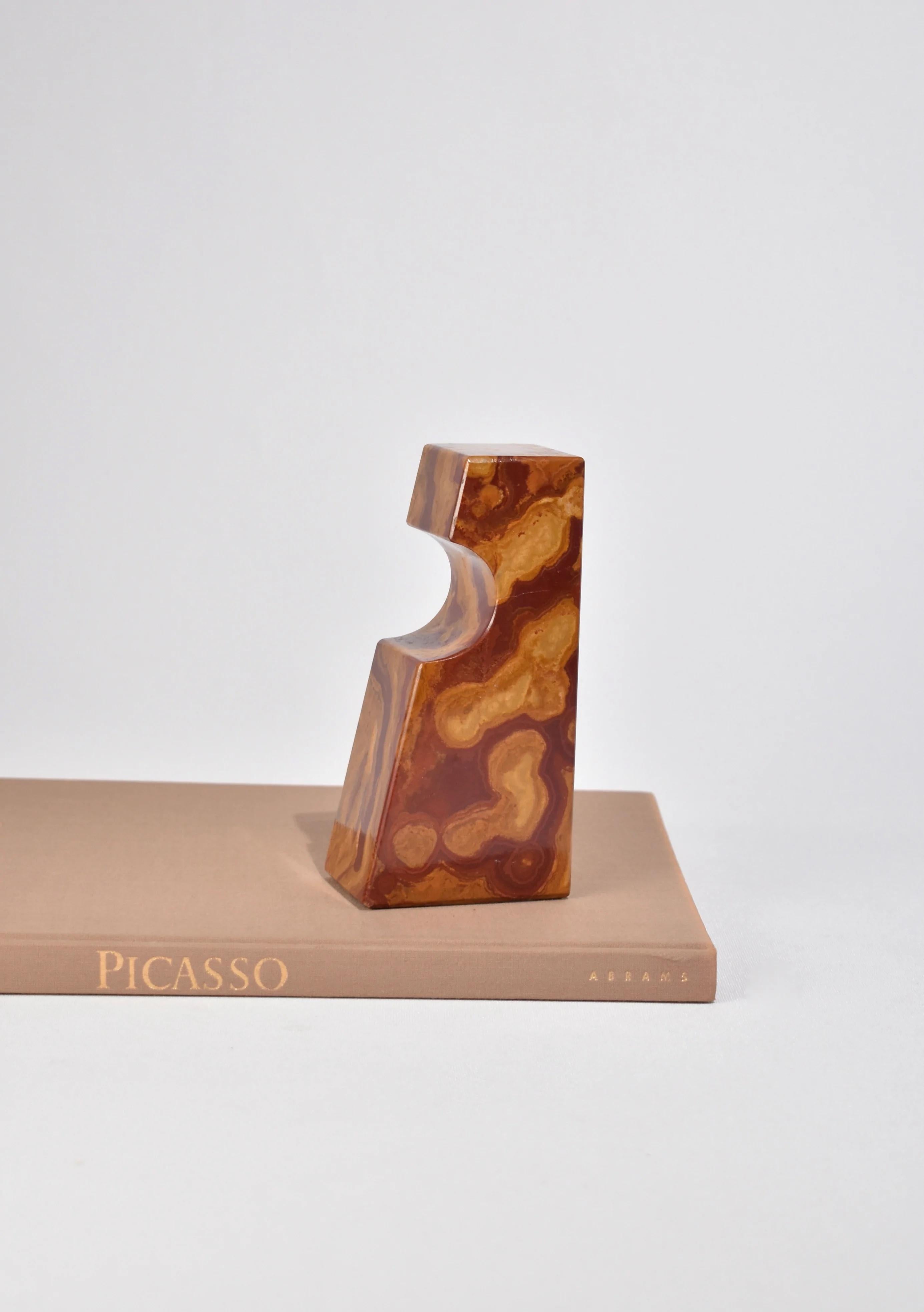 Sculptural Onyx Bookends at 1stDibs