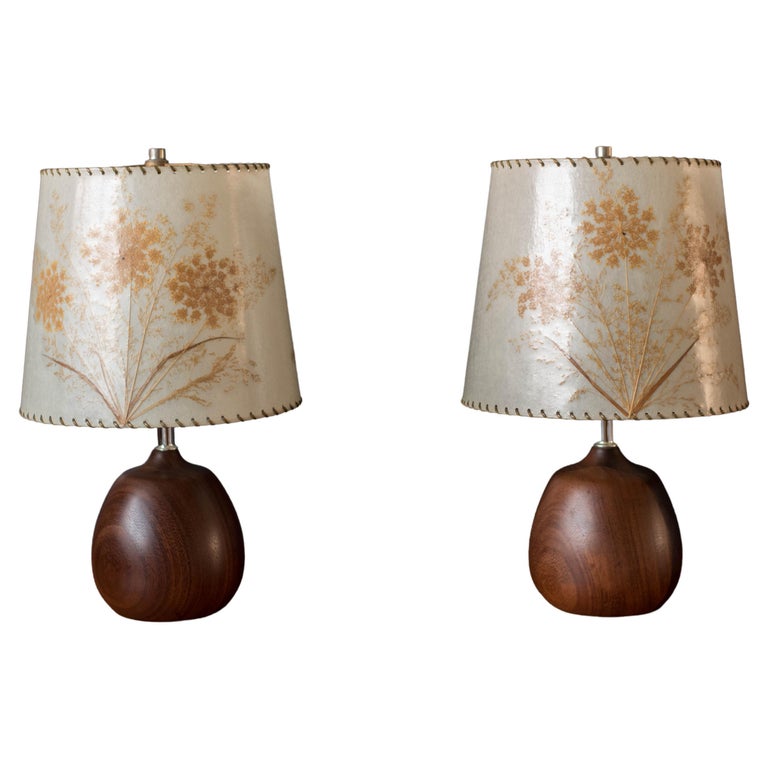 Sculptural Pair of Scandinavian Mid-Century Modern Round Teak Wood ...