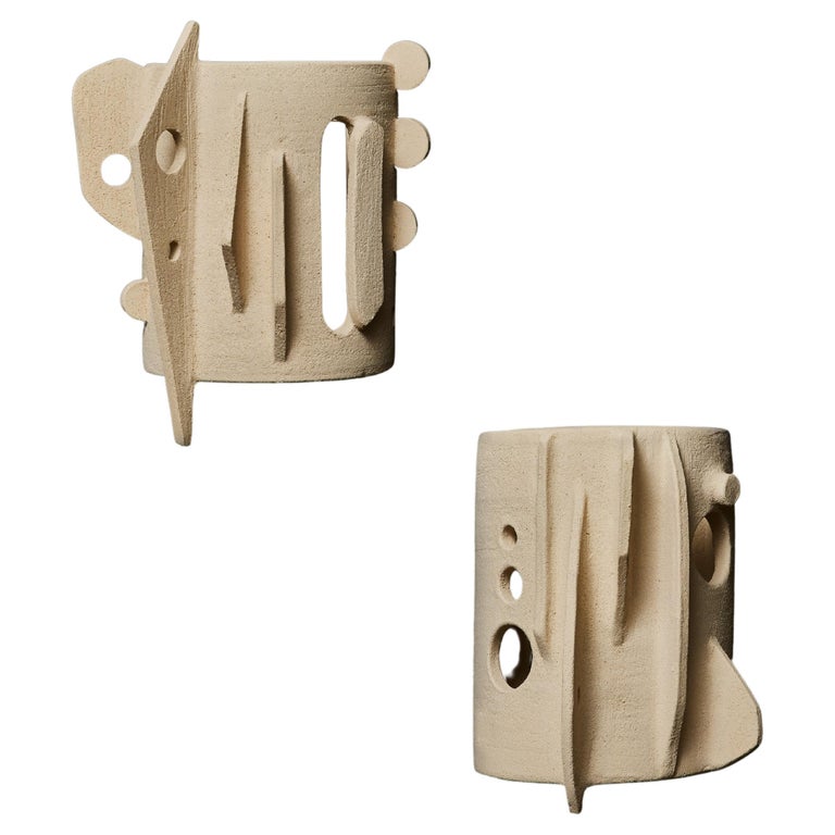 Sculptural Pair of Wall Sconses by Olivia Cognet For Sale at 1stDibs