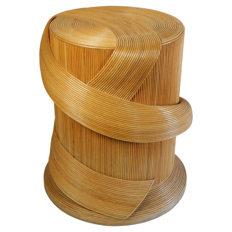 Sculptural Pencil Reed Rattan Dining Table Base by Betty Cobonpue For ...