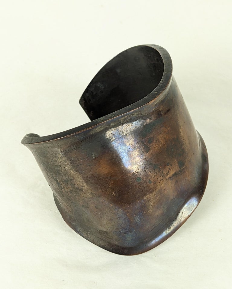 Sculptural Peretti Style Copper Bone Cuff For Sale at 1stDibs