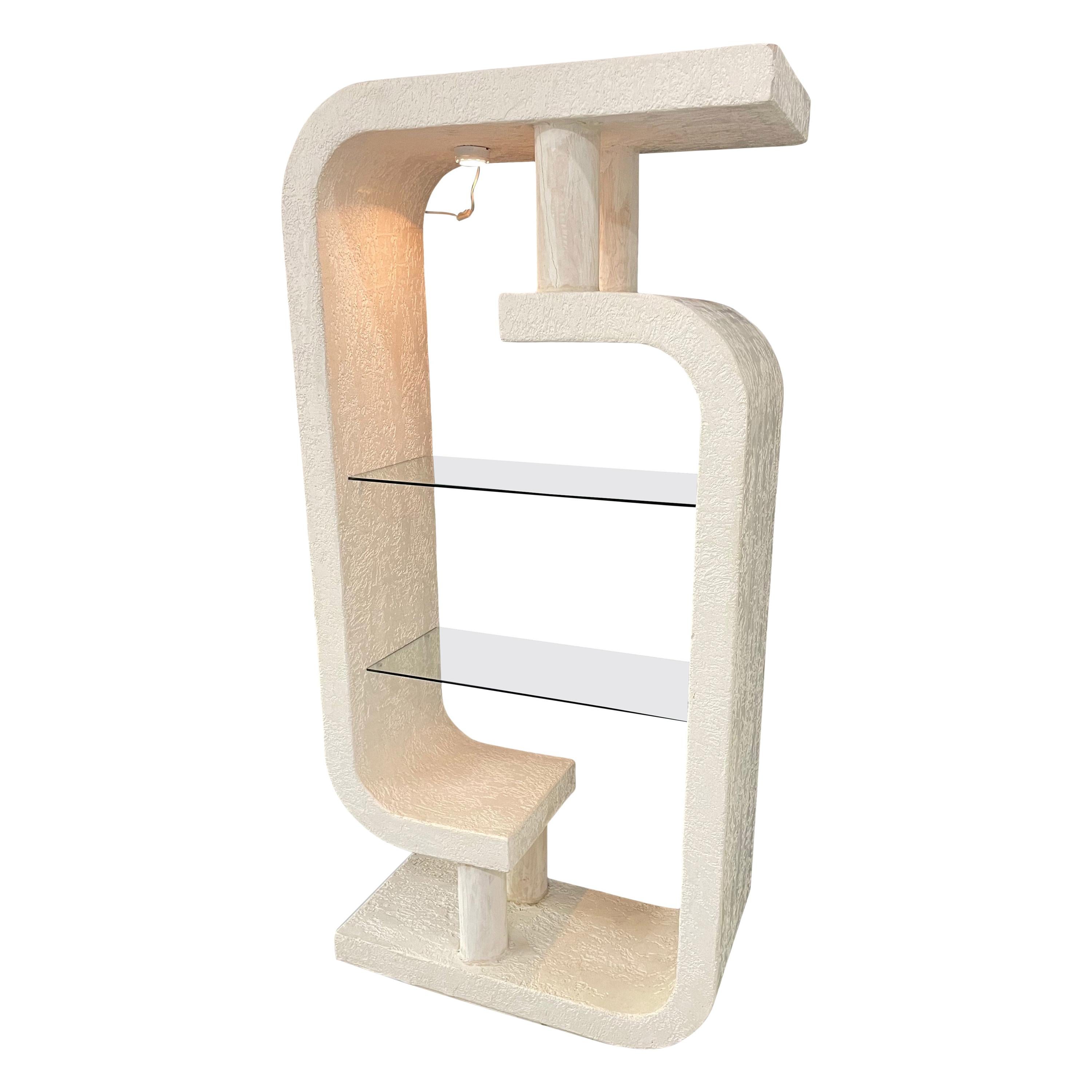 Sculptural Plaster and Glass Shelves in the Southwestern Style at ...