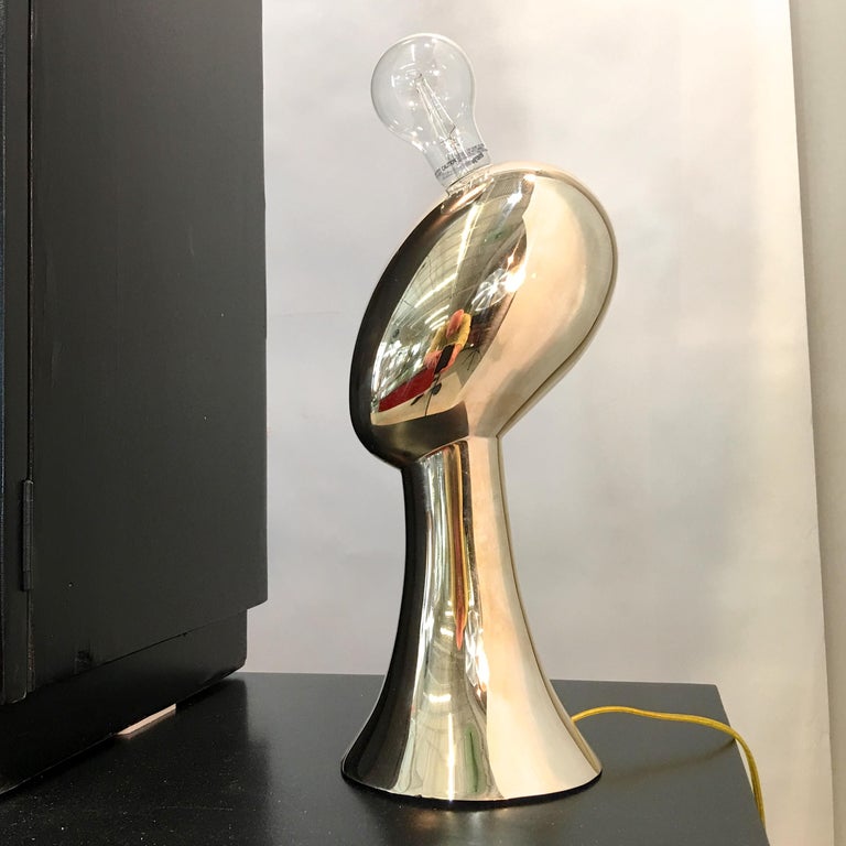 Abstract Bust Lamp in Polished Bronze For Sale at 1stDibs