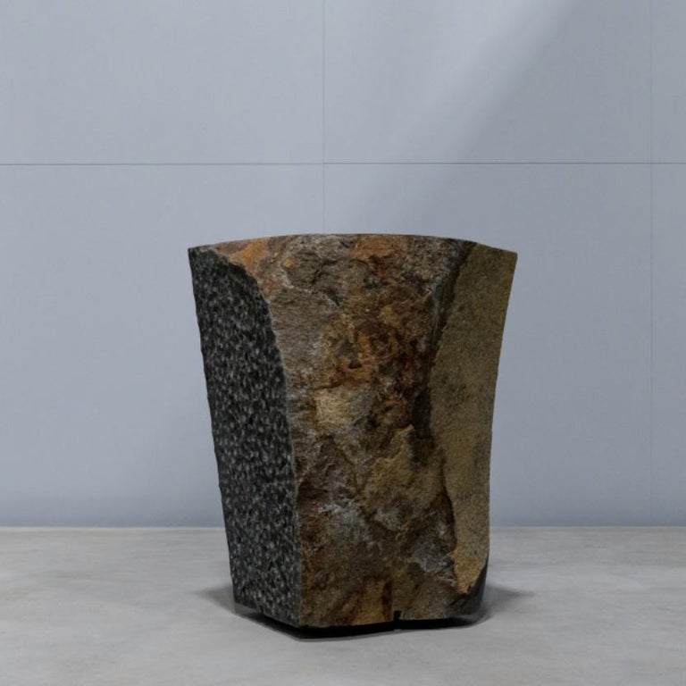 Sculptural Pot, Daté Kan Stone Design by Okurayama For Sale at 1stDibs