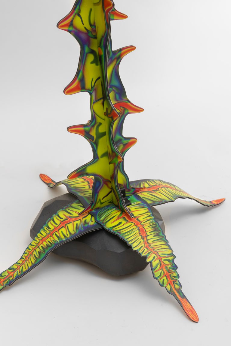 Sculptural Printed Aluminum Floor Lamp with Molded Glass by Ryan Decker ...