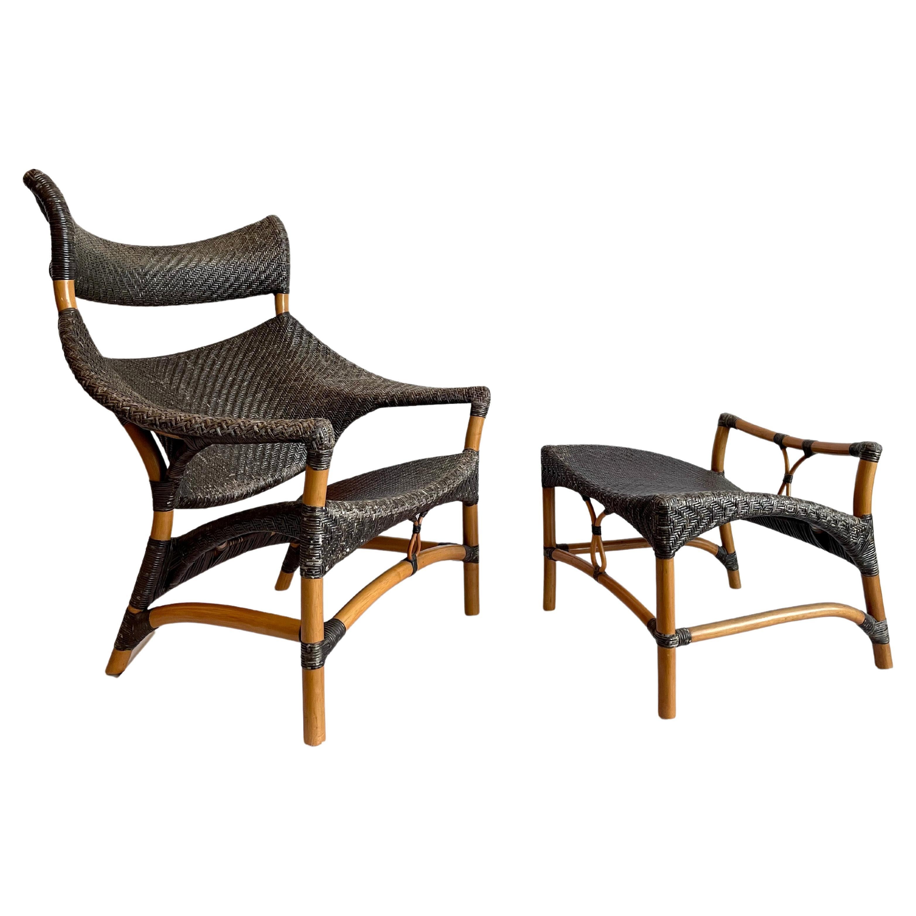 Woven Rattan Chair and Stool by Yuzuru Yamakawa at 1stDibs | yuzuru ...
