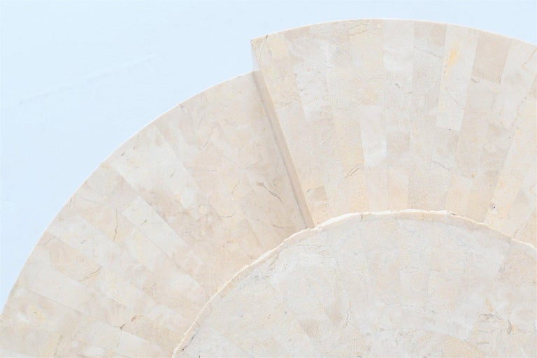 Sculptural Round Coffee Table Mactan Stone, Belgium, 1970 at 1stDibs