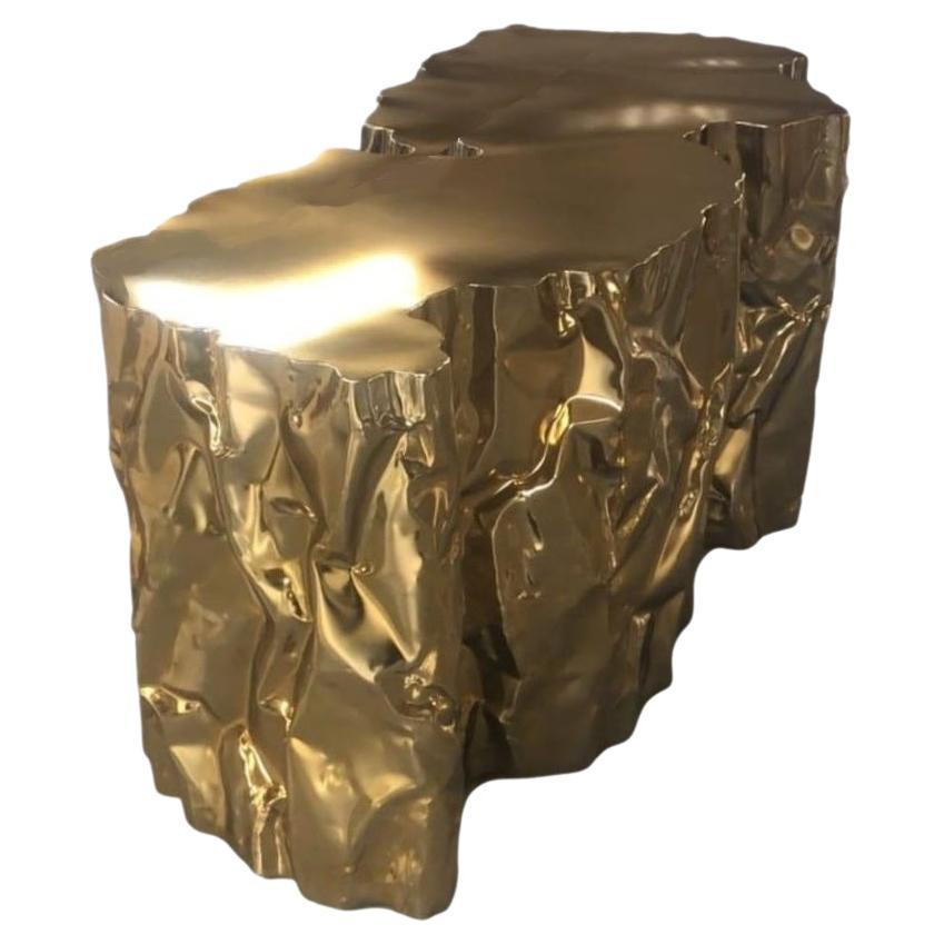 Brutalist Solid Stainless Steel Plinth Display Pedestal For Sale at 1stDibs