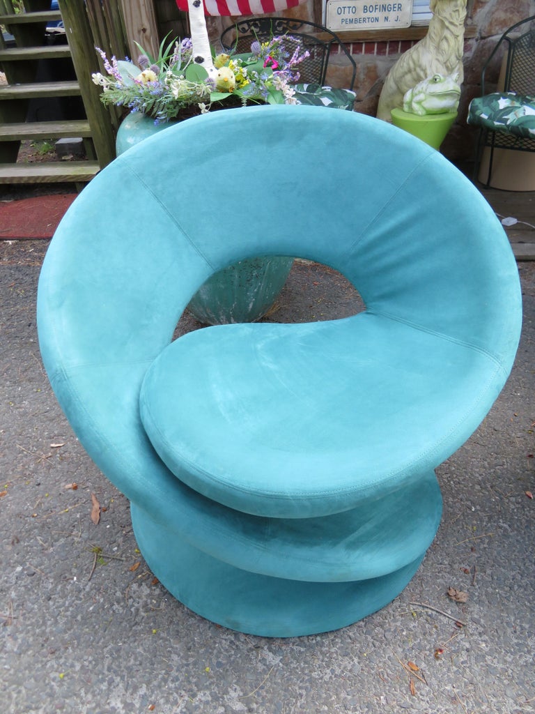 Sculptural Spiral Corkscrew Ribbon Lounge Chair Mid-Century Modern For ...