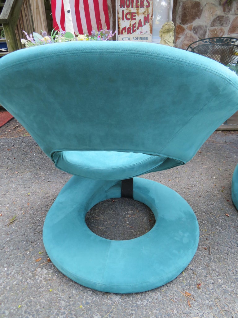 Sculptural Spiral Corkscrew Ribbon Lounge Chair Mid-Century Modern For ...