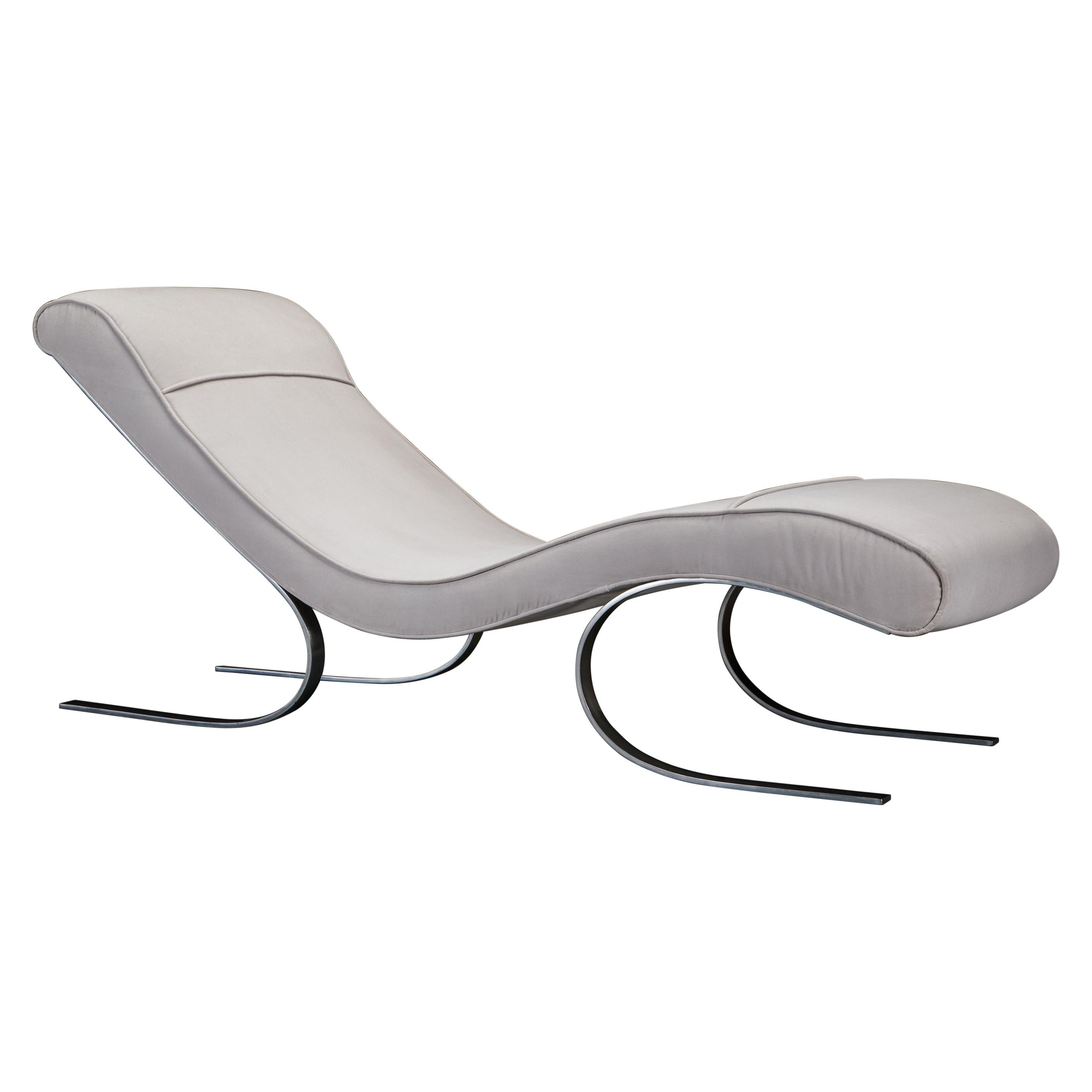 Sculptural Steel Chaise Lounge by Darrell Landrum for Avard, circa ...