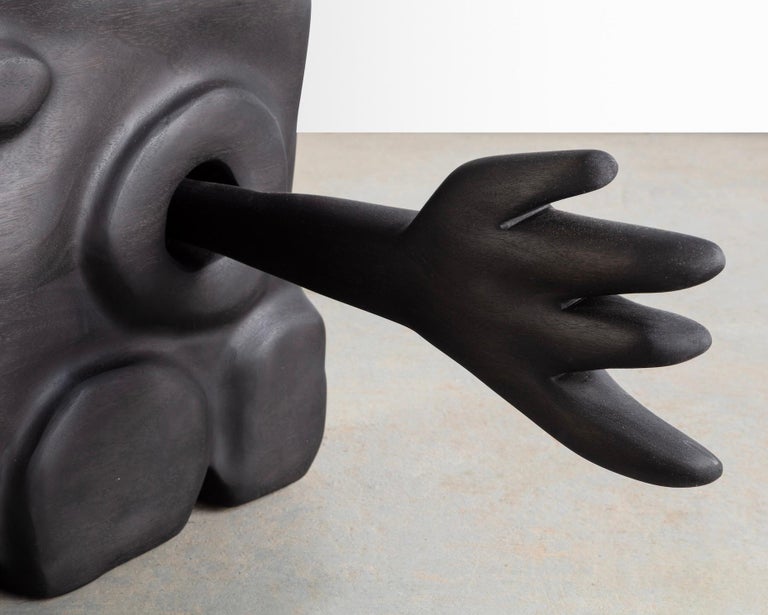 Sculptural Stool, Oxidized Walnut by Casey McCafferty For Sale at 1stDibs