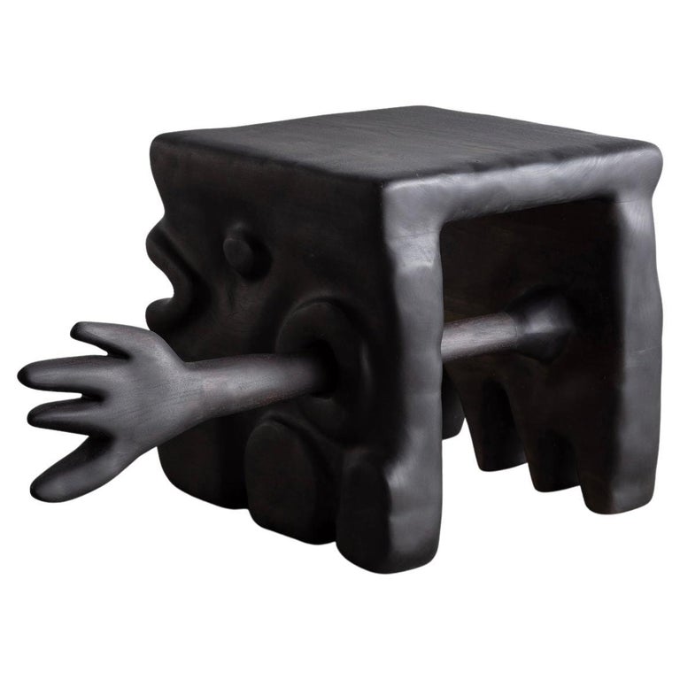 Sculptural Stool, Oxidized Walnut by Casey McCafferty For Sale at 1stDibs