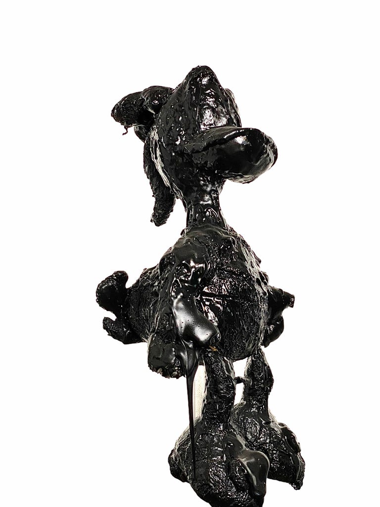 Black TAR Donald Duck Sculpture, 21st Century by Mattia Biagi For Sale ...