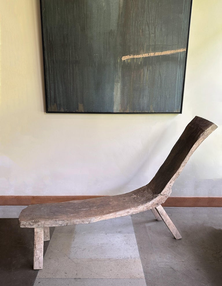 Sculptural Teak Bench Hand-Carved from Madura Island, Java, Indonesia ...