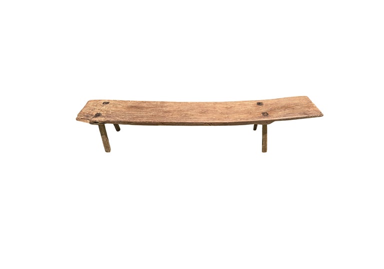 Sculptural Teak Bench Hand-Carved from Madura Island, Java, Indonesia ...
