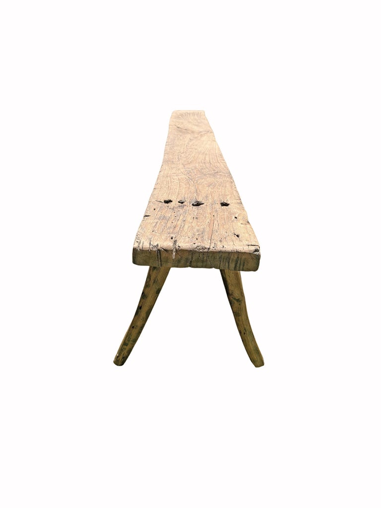 Sculptural Teak Bench Hand-Carved from Madura Island, Java, Indonesia ...