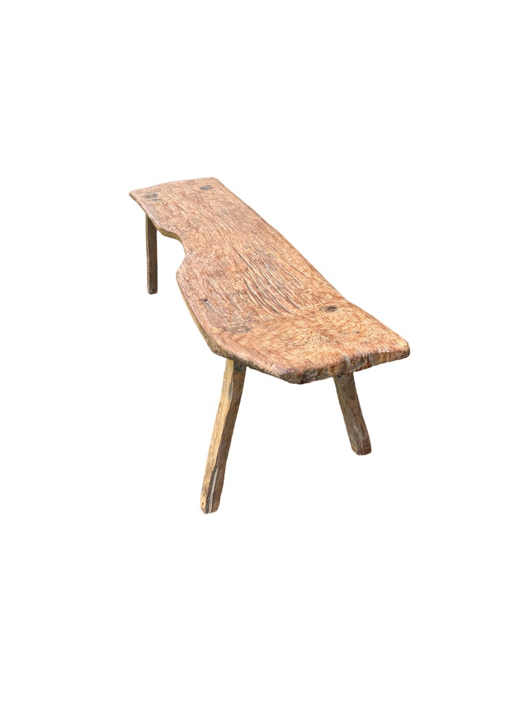 Sculptural Teak Bench Hand-Carved from Madura Island, Java, Indonesia ...