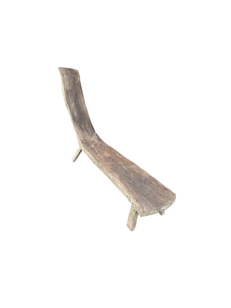 Sculptural Teak Bench Hand-Carved from Madura Island, Java, Indonesia ...