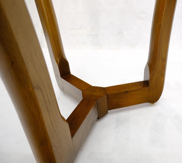 Sculptural Tripod Base Round Glass Top Side Center Table Stand For Sale ...