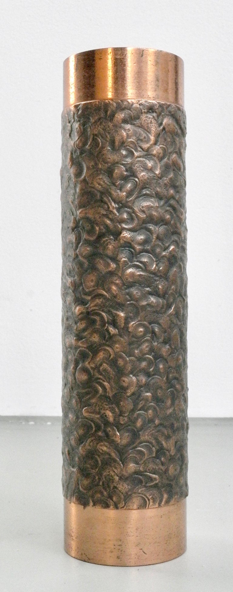 Sculptural Vase in Solid Copper, France, 1960s For Sale at 1stDibs
