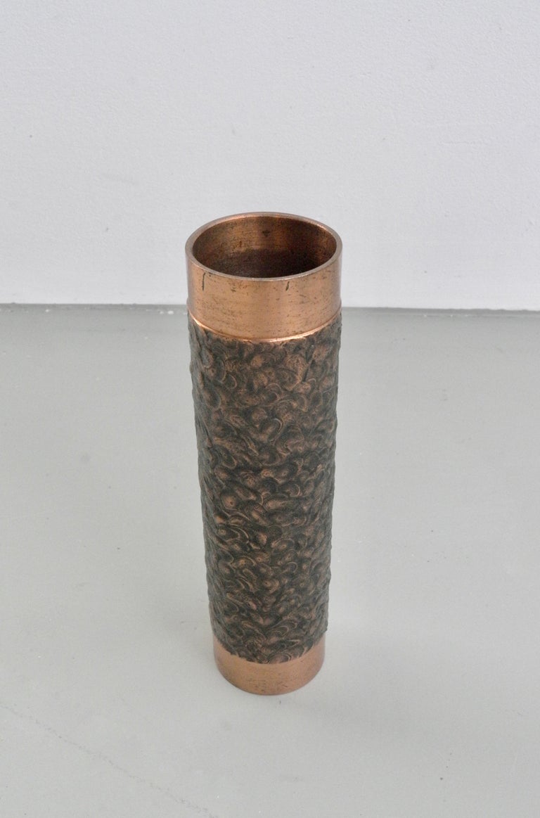 Sculptural Vase in Solid Copper, France, 1960s For Sale at 1stDibs
