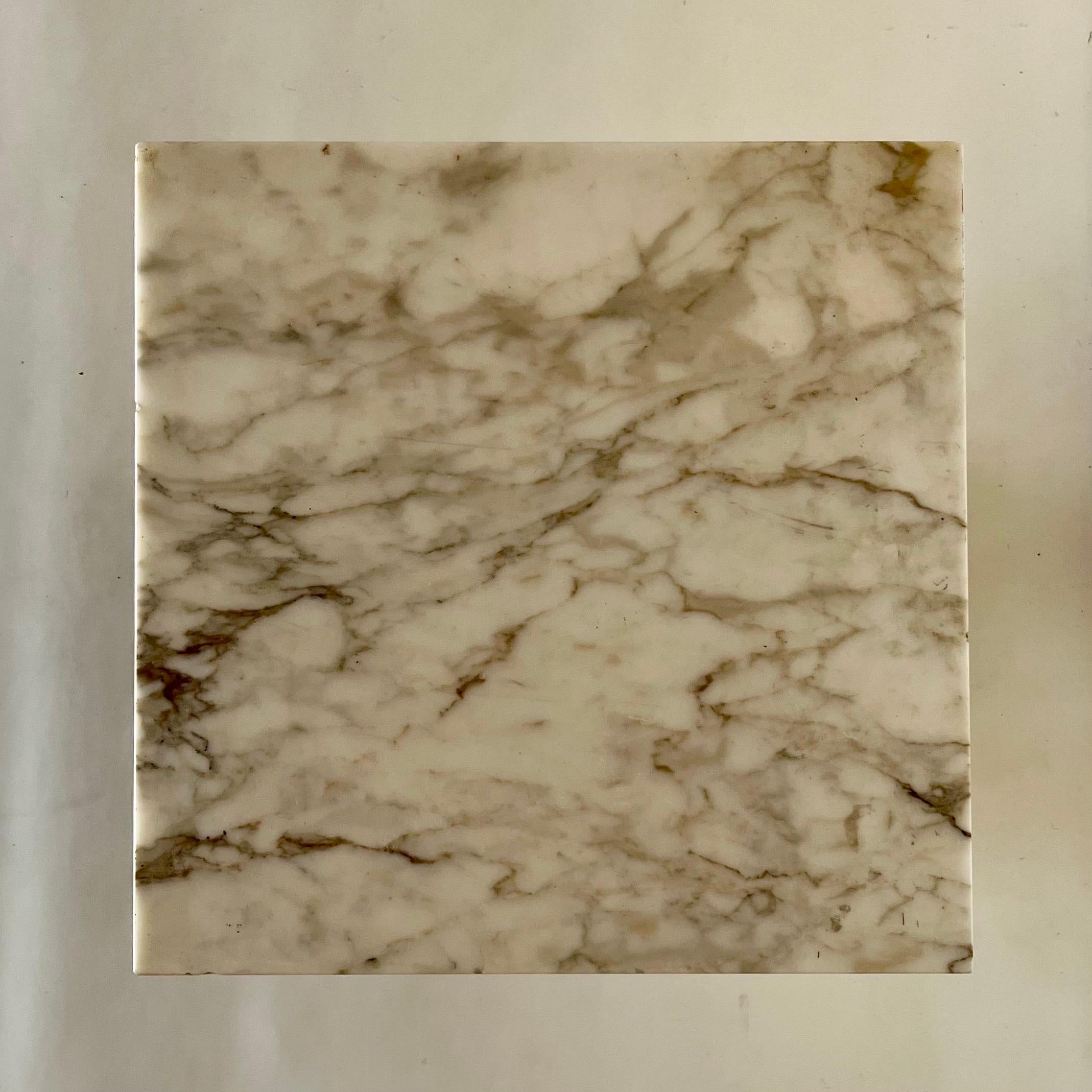 Sculptural Veined Marble American Mid-Century Side Table For Sale at ...