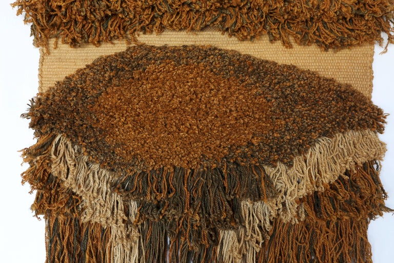 Sculptural Wall Hanging Fiber Art For Sale at 1stDibs