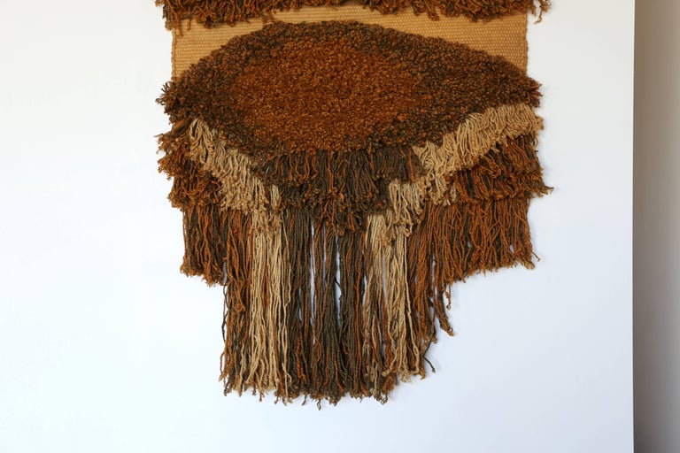 Sculptural Wall Hanging Fiber Art For Sale at 1stDibs