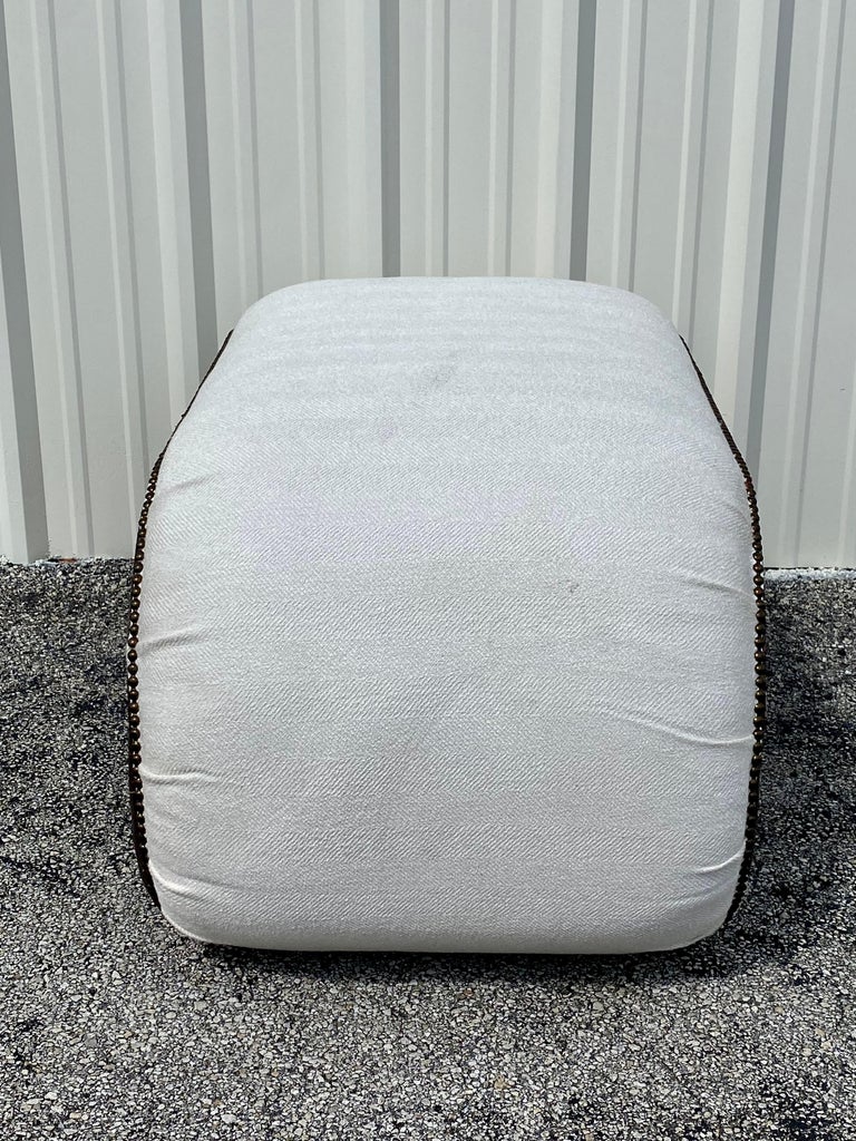 Sculptural Waterfall Scroll Carved Gilt Wood Nailhead Bench Table For ...