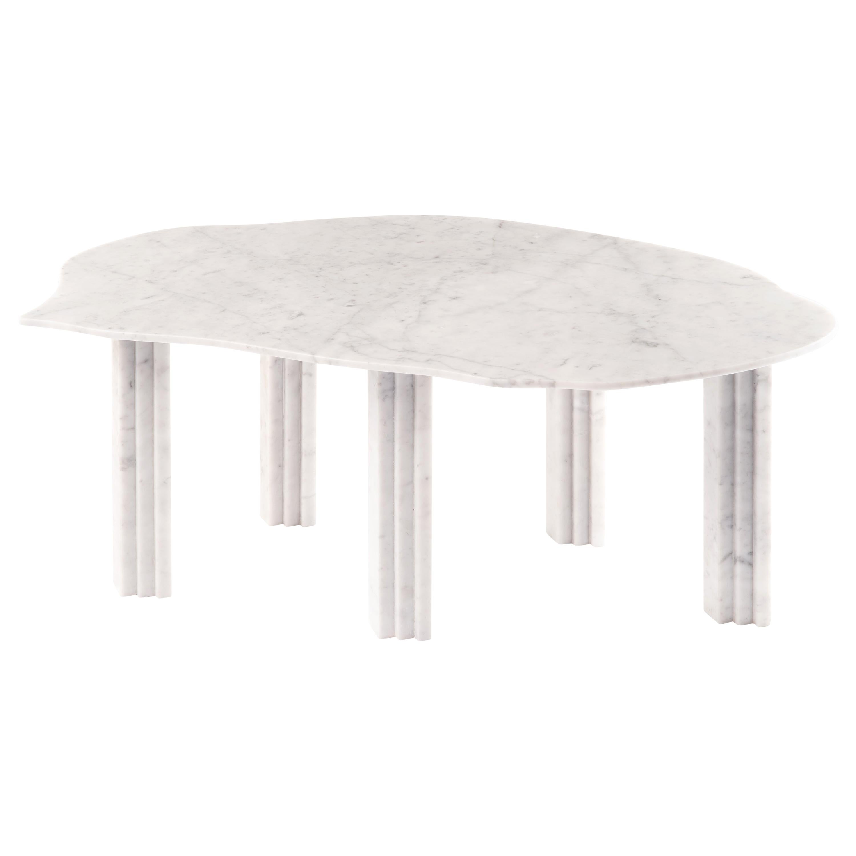 Sculptural White Marble Table, Lorenzo Bini at 1stDibs