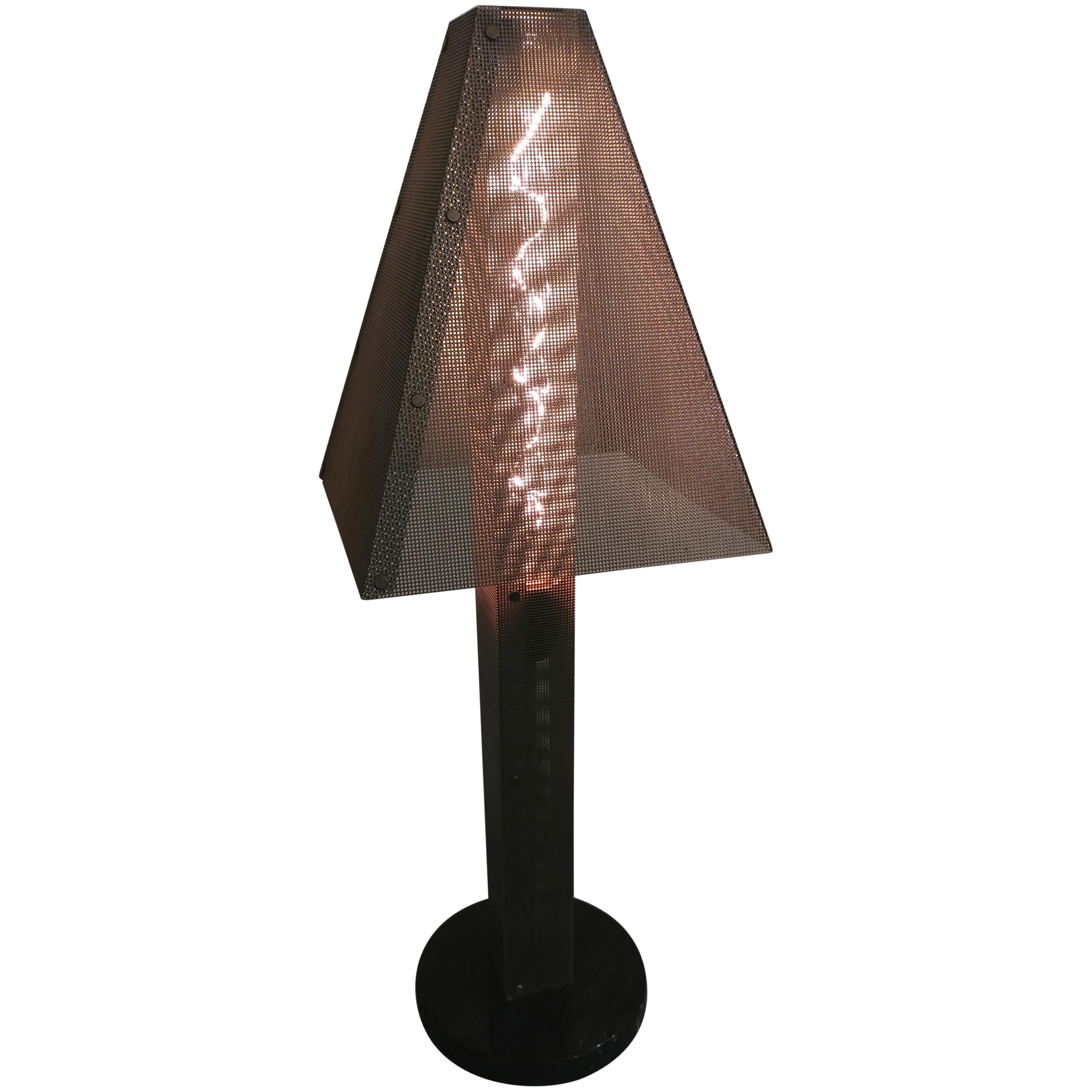 Sculptural Wire Mesh and Marble Table Lamp by Wendy Stevens For Sale at ...