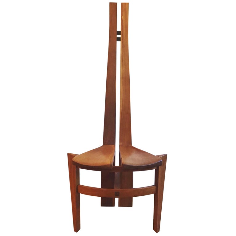 Studio Crafted Artisan Wood Accent Chair, 1996 at 1stDibs