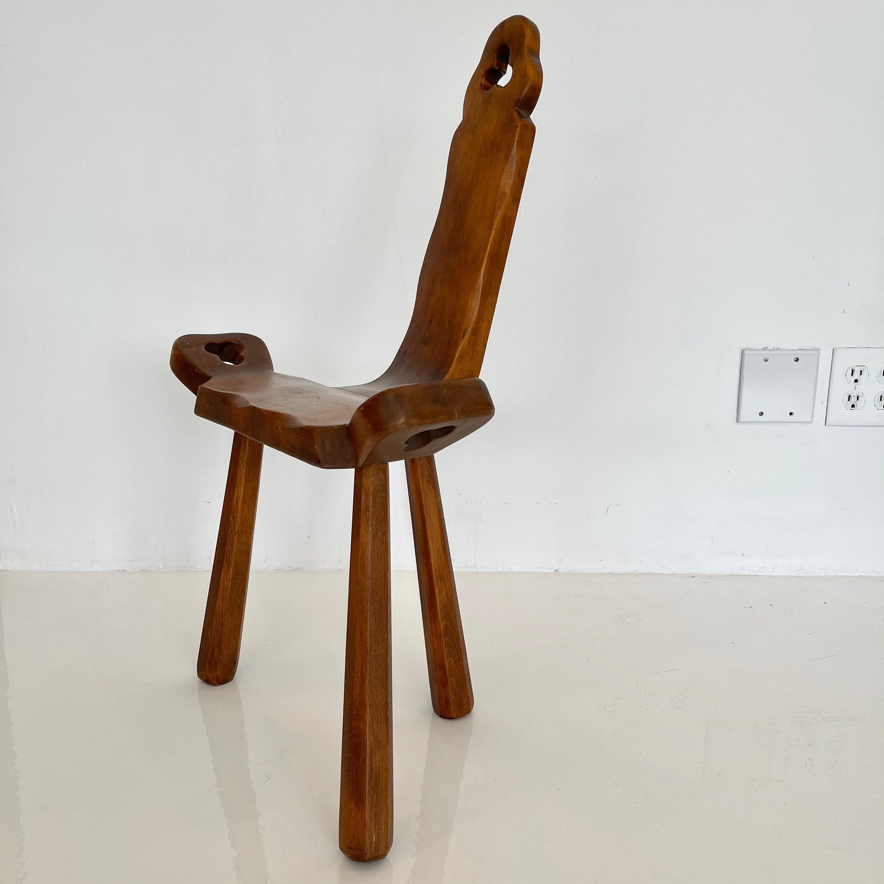 Sculptural Wood Tripod Chair at 1stDibs | first chair ever made, tripod ...
