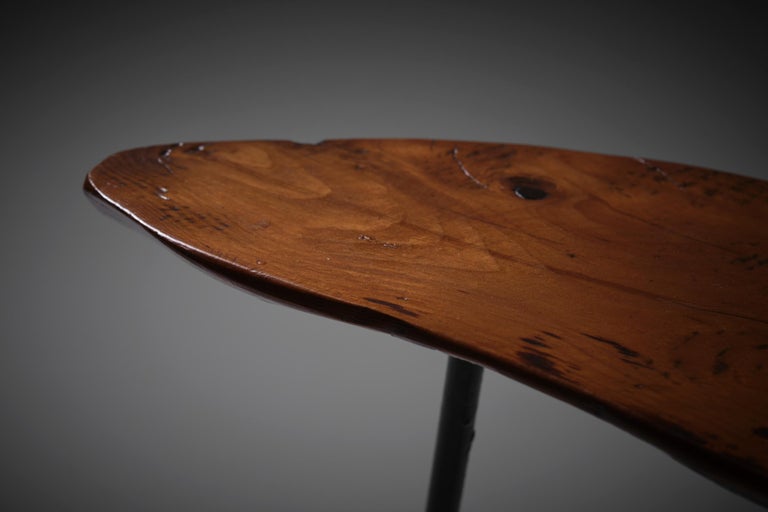 Sculptural Wooden Tree Slab Side Tables, France 1950s For Sale at 1stDibs