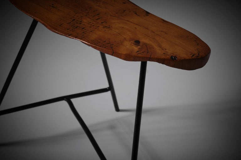 Sculptural Wooden Tree Slab Side Tables, France 1950s For Sale at 1stDibs