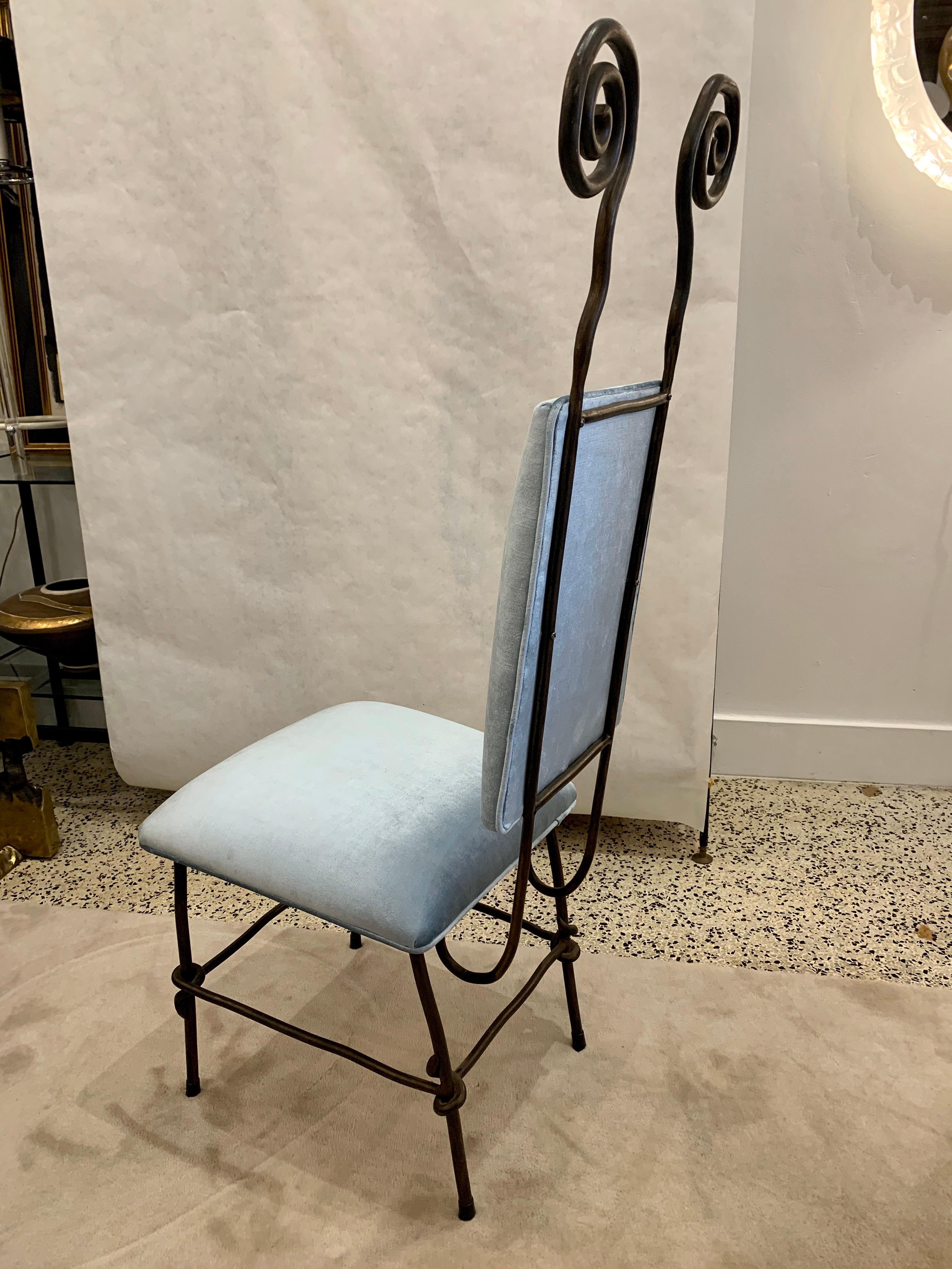 Sculptural Wrought Iron Accent/ Desk Chair at 1stDibs | wrought iron ...