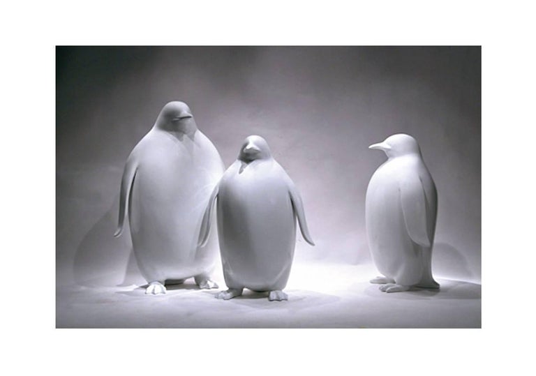 Sculpture Emperor Penguin in Lacquered Resin at 1stDibs