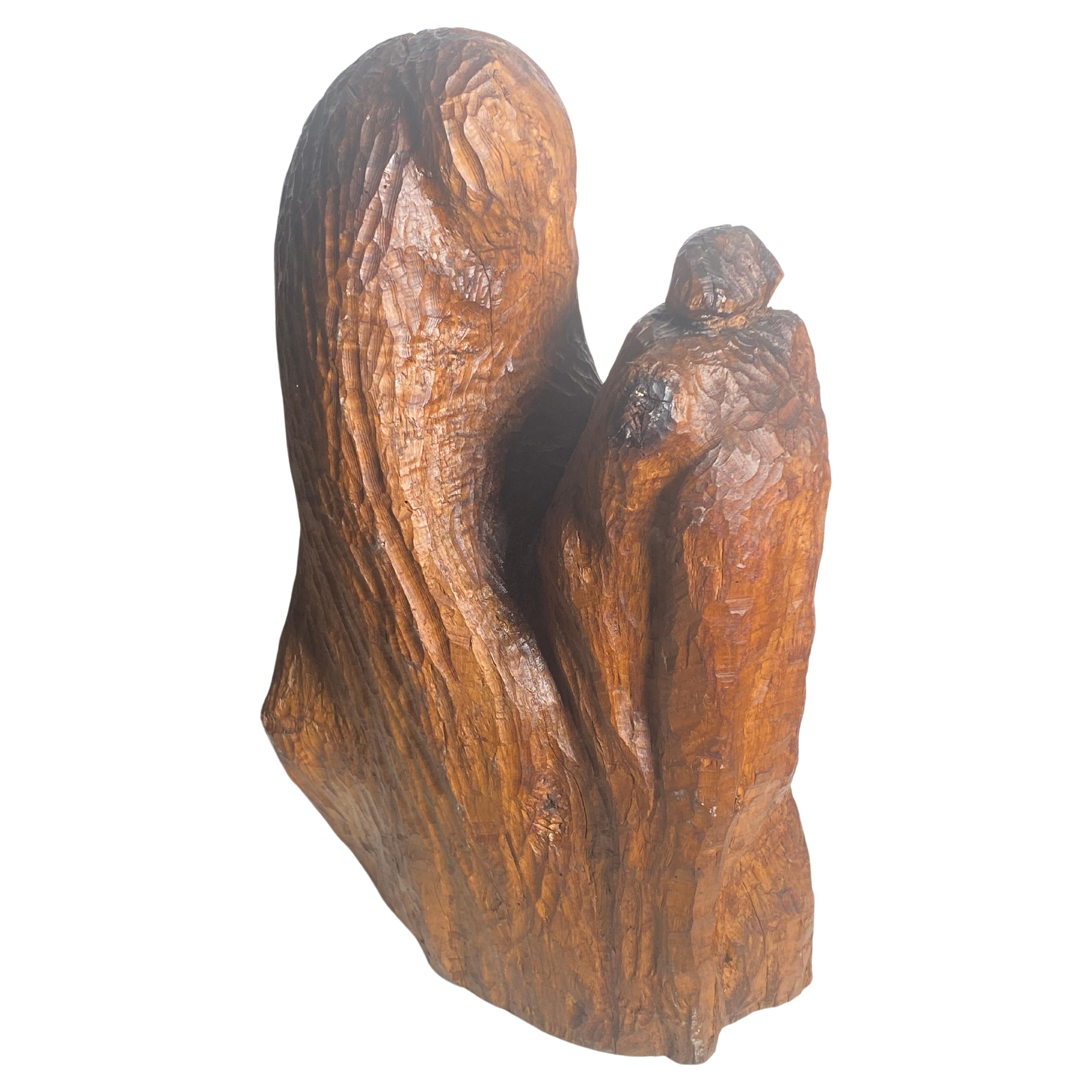 Sculpture in Wood Butalist Design, 1950s France For Sale at 1stDibs