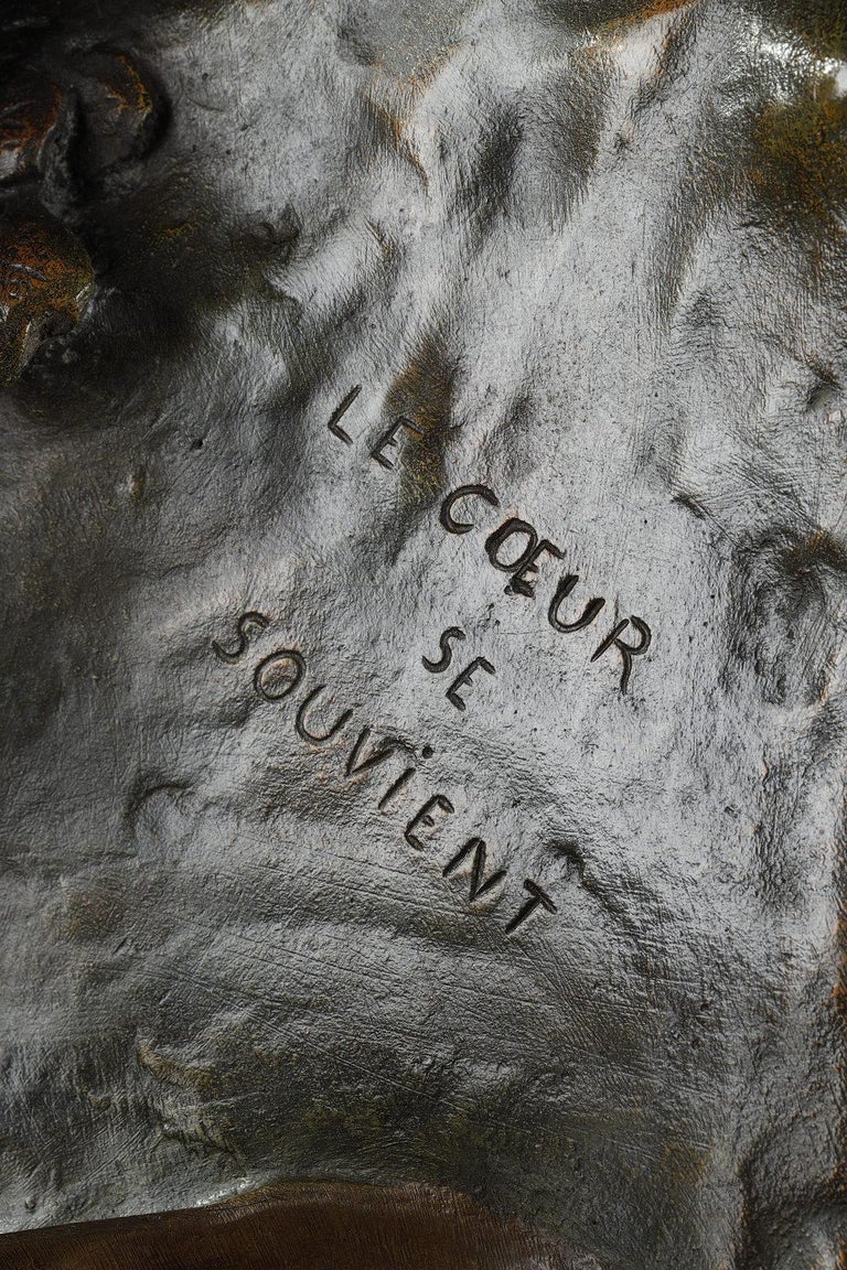 Sculpture "Memoria" in Patinated Bronze, Signed Emile Louis Picault For ...