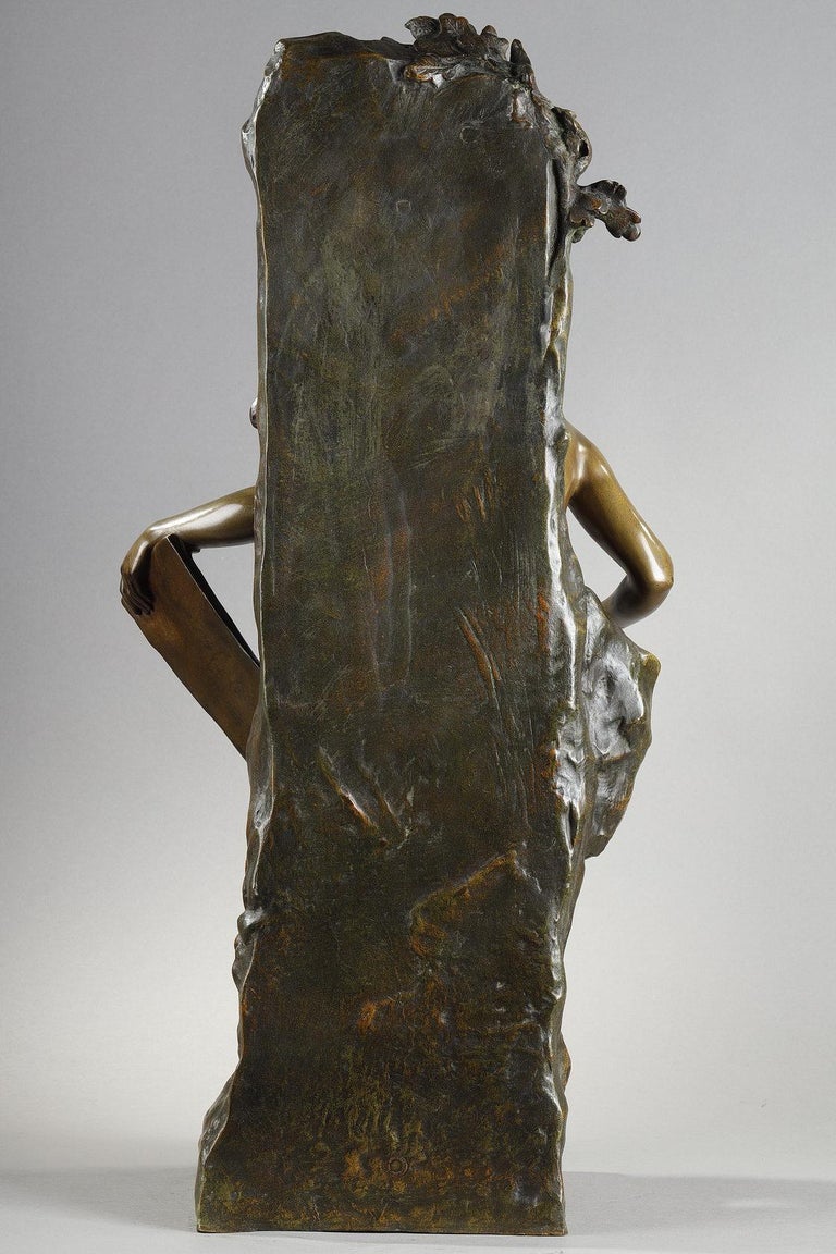 Sculpture "Memoria" in Patinated Bronze, Signed Emile Louis Picault For ...
