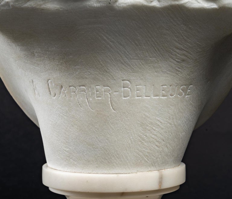 Sculpture of a Child in Marble, Carrier Belleuse at 1stDibs