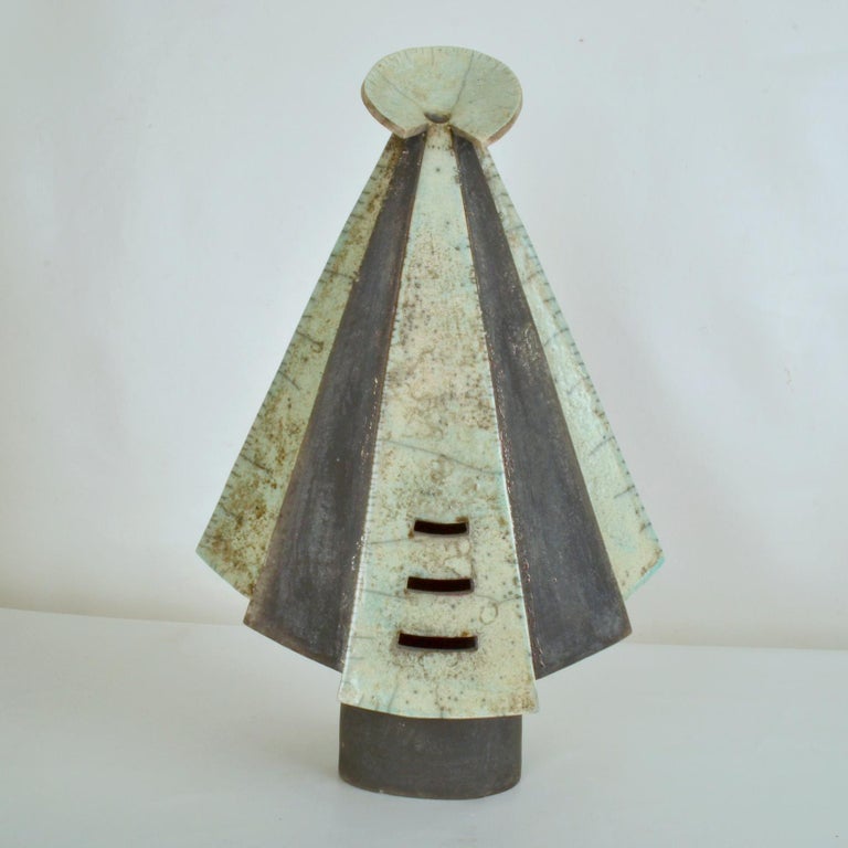 Sculpture of Cloaked Figure in Ceramic For Sale at 1stDibs