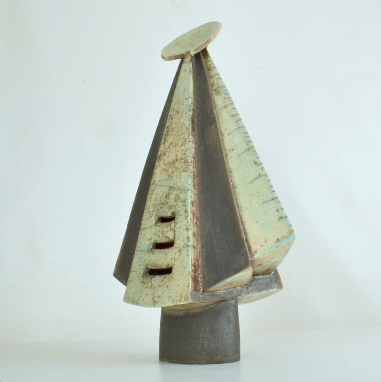 Sculpture of Cloaked Figure in Ceramic For Sale at 1stDibs