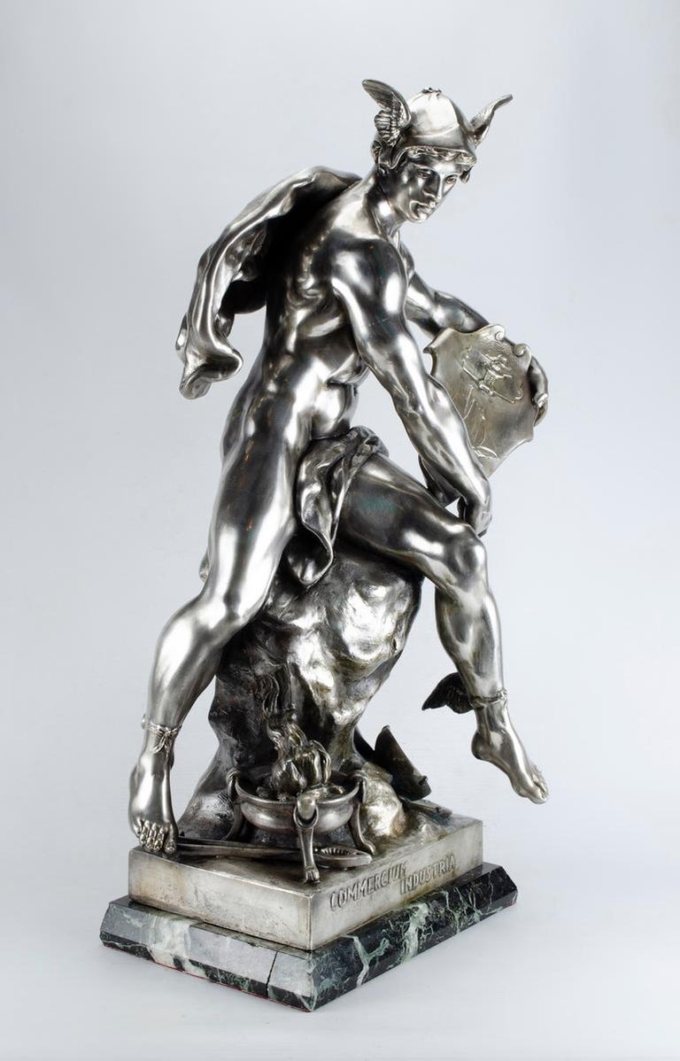 Sculpture of Mercury Emile Picault at 1stDibs
