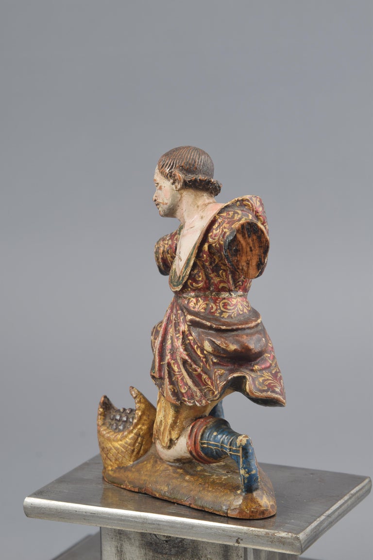 Sculpture, Polychromed Wood, Italy, 16th Century For Sale at 1stDibs