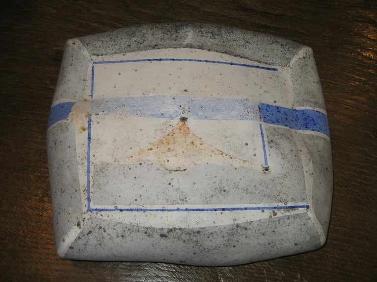 Sculpture Pottery Regina Heinz Landscape Blue Red-oxide White Grey For ...