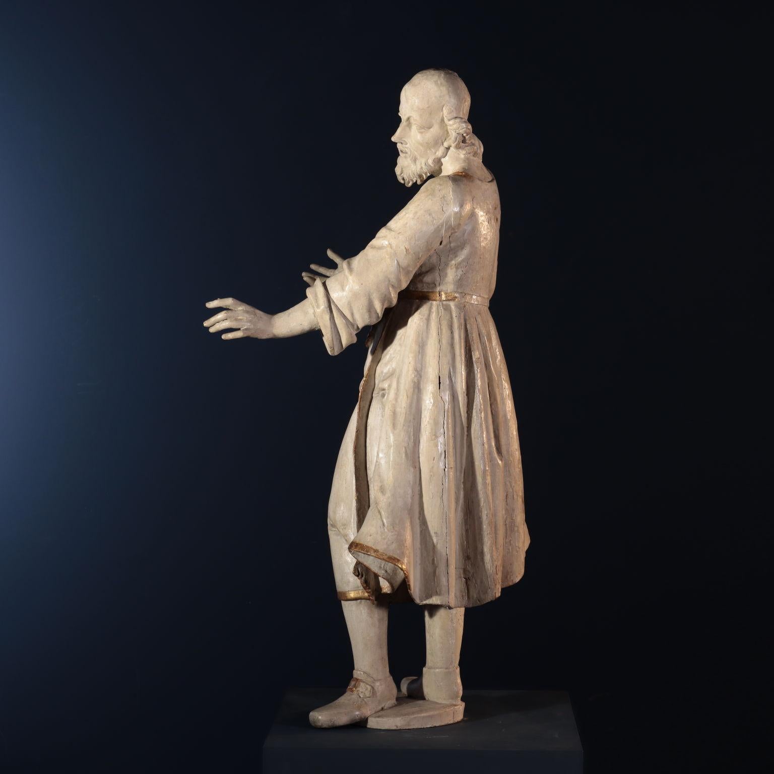 Sculpture Saint Crispin Lacquered and Engraved Wood, Italy \'700 For ...